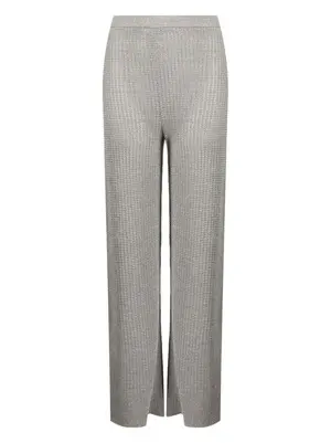 Solid & Striped High-waisted Pointelle-knit Pants