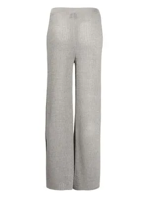 Solid & Striped High-waisted Pointelle-knit Pants