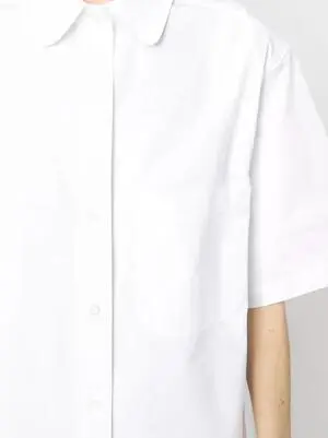 Thom Browne Heavy Poplin Gathered Shirt Dress - White