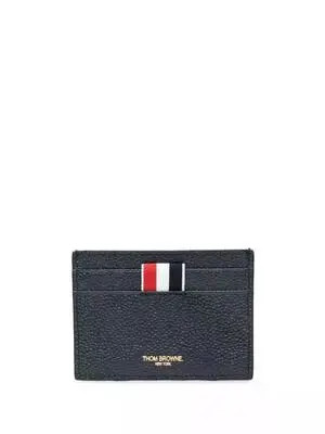 Thom Browne 4-bar Stripe Leather Cardholder - Blue