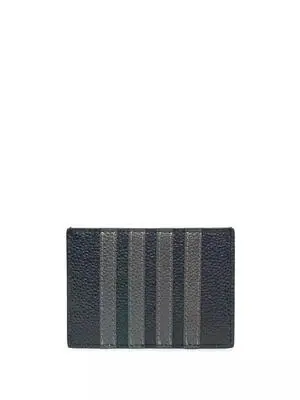 Thom Browne 4-bar Stripe Leather Cardholder - Blue