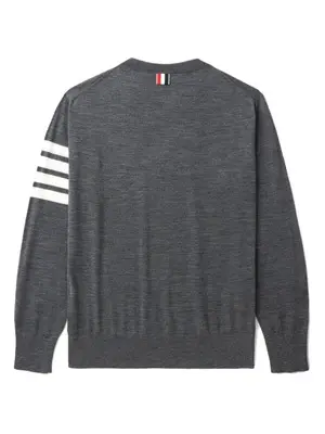 Thom Browne Fine Merino Wool 4-bar Pullover - Grey