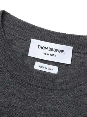 Thom Browne Fine Merino Wool 4-bar Pullover - Grey