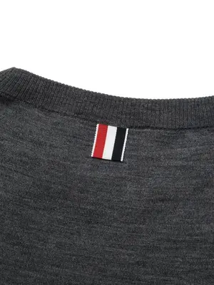 Thom Browne Fine Merino Wool 4-bar Pullover - Grey