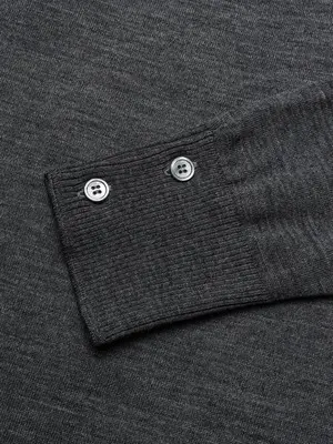 Thom Browne Fine Merino Wool 4-bar Pullover - Grey