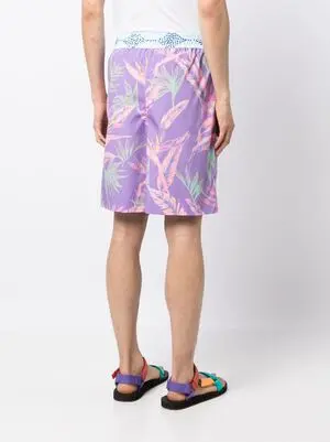 FUMITO GANRYU Botanical-print Shorts