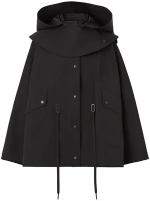 Burberry Tri-layer Oversized Parka Coat - Black