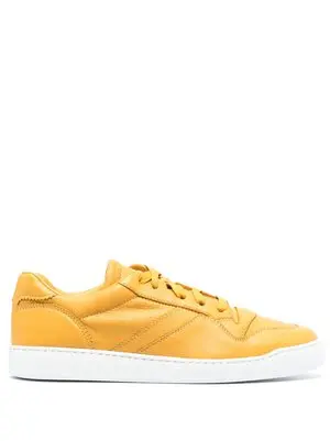 DOUCAL'S Hugh Leather Low-top Sneakers - Yellow