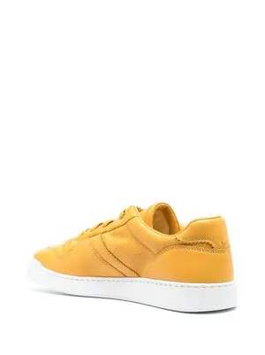 DOUCAL'S Hugh Leather Low-top Sneakers - Yellow