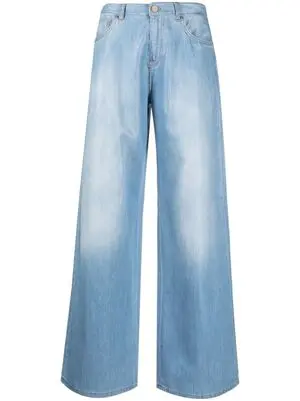 BLUGIRL Denim Wide-leg Trousers - Blue