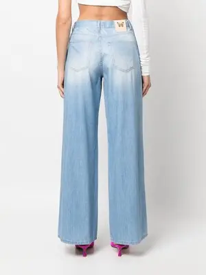BLUGIRL Denim Wide-leg Trousers