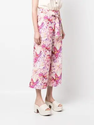 Liu Jo Floral-print Cropped Trousers