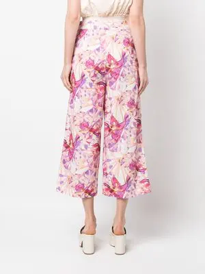 Liu Jo Floral-print Cropped Trousers