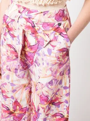 Liu Jo Floral-print Cropped Trousers