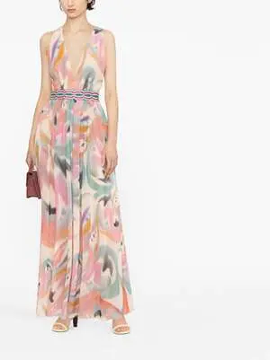 Etro Abstract-print Silk Maxi Dress