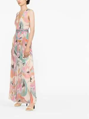 Etro Abstract-print Silk Maxi Dress
