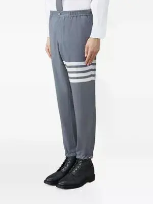 Thom Browne 4-bar Elasticated Ankles Trousers - Grey