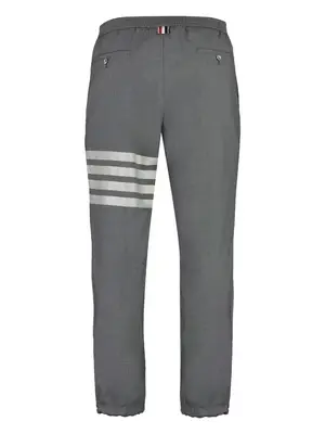 Thom Browne 4-bar Elasticated Ankles Trousers - Grey