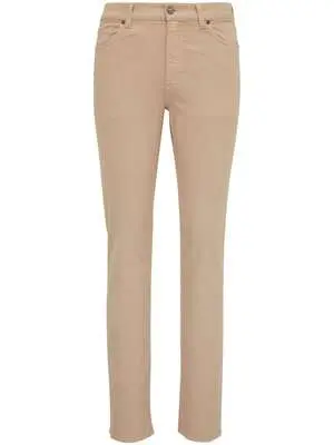 Zegna Slim-cut Trousers - Neutrals