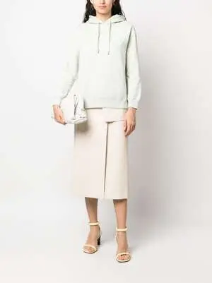 LANVIN Logo-embroidered Hoodie - Green