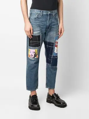 Junya Watanabe Patchwork-detail Denim Jeans