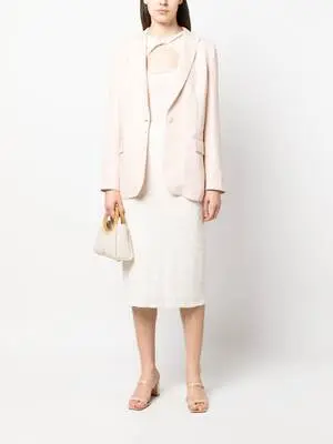 TWINSET Single-breasted Tie-waist Blazer - Pink