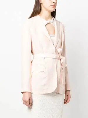 TWINSET Single-breasted Tie-waist Blazer - Pink