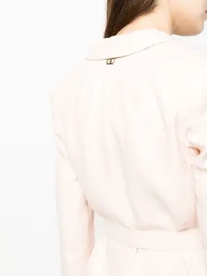 TWINSET Single-breasted Tie-waist Blazer - Pink