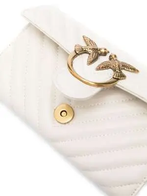 Pinko Love One Quilted Wallet Bag With Chain Strap