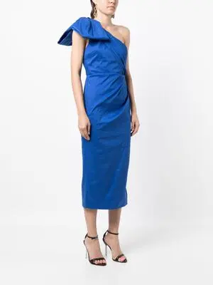 Rachel Gilbert One-shoulder Midi Dress
