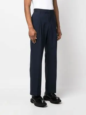 PT TORINO Straight-leg Tailored Trousers - Blue