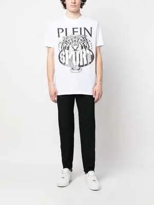 PLEIN SPORT Tiger Round Neck T-shirt - White