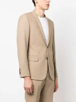 Sandro Wool Suit Jacket - Neutrals