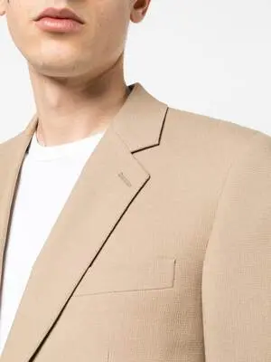 Sandro Wool Suit Jacket - Neutrals