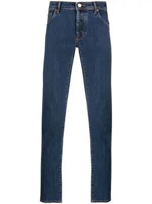 Incotex Straight-leg Denim Trousers - Blue