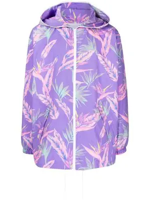 FUMITO GANRYU Botanical-print Zipped Jacket