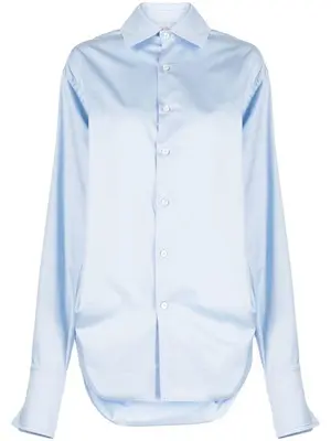 WOERA Drawstring Cotton Shirt