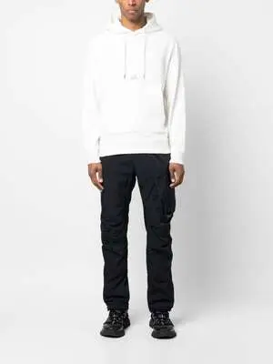 C.P. COMPANY Logo Embroidered Cotton Hoodie