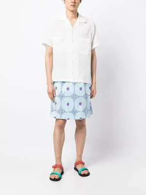FUMITO GANRYU Graphic-print Drawstring Shorts