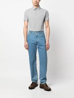 ZANONE Ice Cotton Polo Shirt - Grey