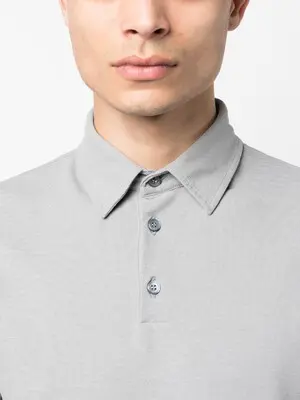 ZANONE Ice Cotton Polo Shirt - Grey