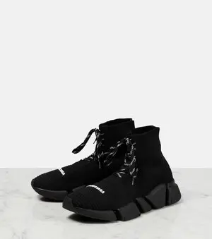 Balenciaga Speed 2.0 High-top Sneakers - Black