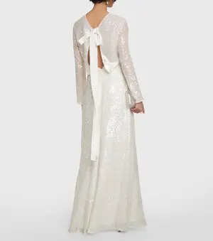 Erdem Yoanna Sequined Gown - White