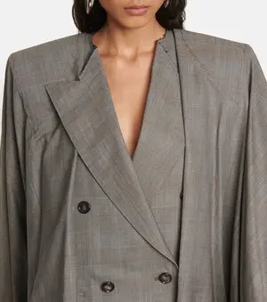 Junya Watanabe Wool Blazer Minidress - Black