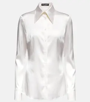 Dolce & Gabbana X Kim Silk-blend Satin Shirt