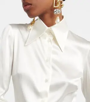 Dolce & Gabbana X Kim Silk-blend Satin Shirt