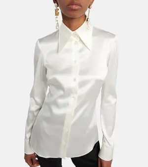Dolce & Gabbana X Kim Silk-blend Satin Shirt