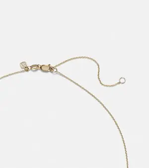 SYDNEY EVAN Evil Eye 14kt Yellow Diamond Necklace