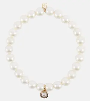SYDNEY EVAN 14kt Gold, Diamond, And Pearl Bracelet - White