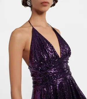 Alexandre Vauthier Embellished Asymmetrical Midi Dress - Purple